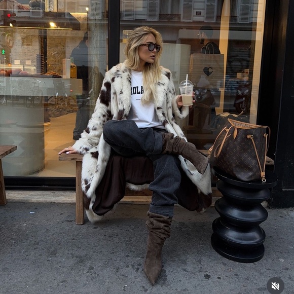 Zara | Jackets & Coats | Zara Faux Fur Animal Print Coat Zw Collection | Poshmark